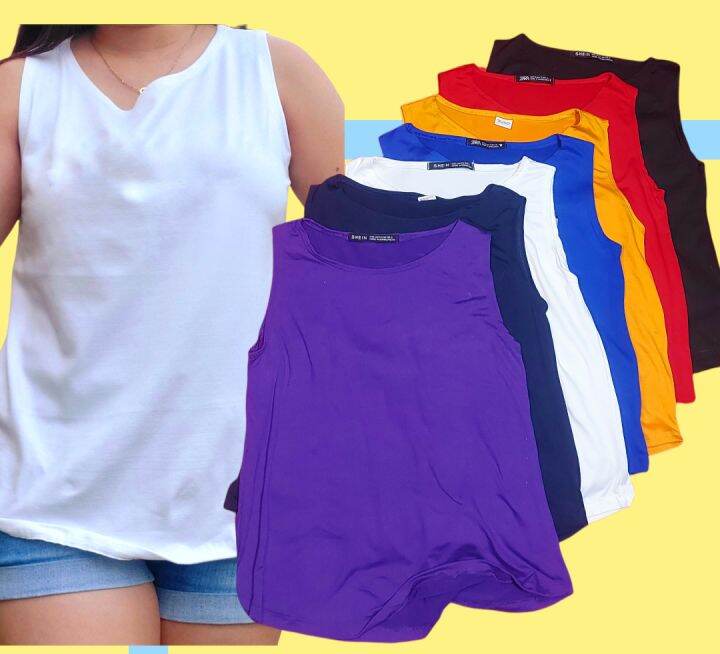 PLAIN Stretchable Loose SANDO TOP | Lazada PH