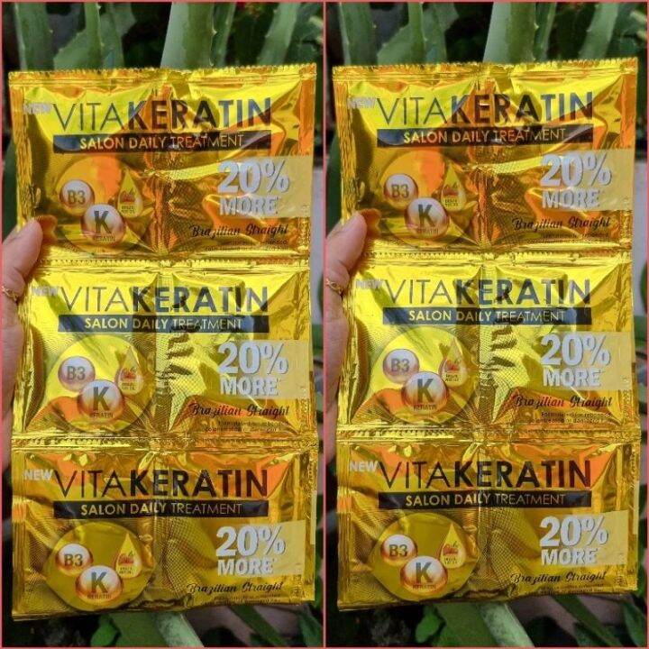 20% More Vita Keratin Twin Sachets 24mL by 6's and 12's | Lazada PH