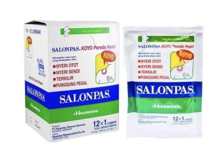 Salonpas Medicated Patch Original From Indonesia (1 pack 12patches ...
