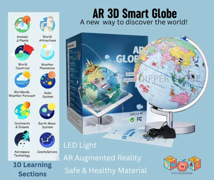 AR 3D Smart Globe (เล่นได้ตั้งแต่ 3 ขวบถึงผู้ใหญ่ ) | Lazada.co.th