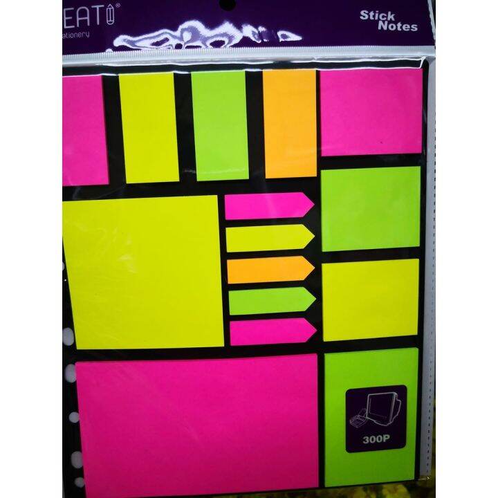 300pcs KREATI Colorful Stick Note (Nota Pelekat Berwarna-warni) | Lazada