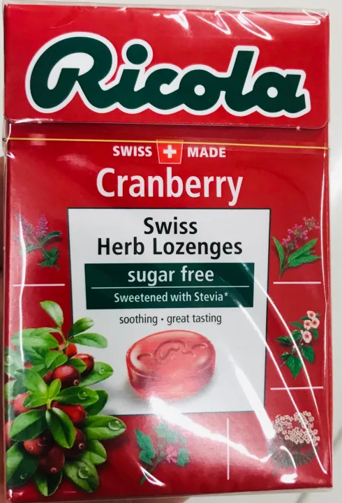 Ricola Cranberry Sugar Free Swiss Herb Lozenges 40g Sweetened with Stevia | Lazada PH