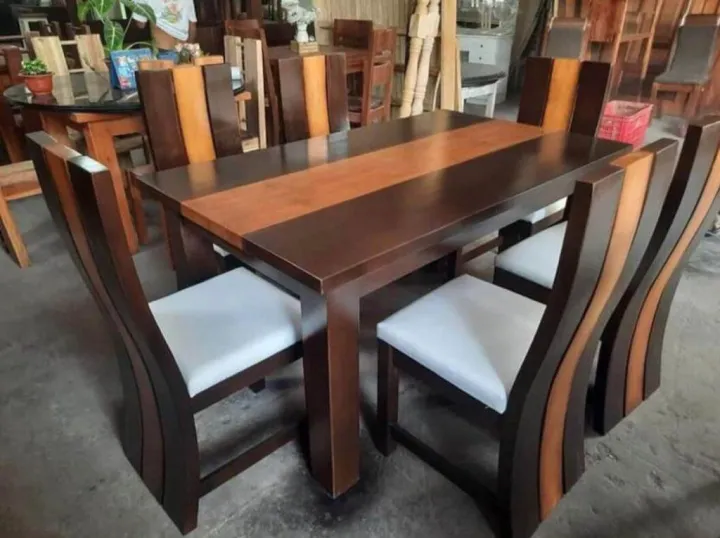 8 SEATERS DINNING TABLE WITH LOOSE CUSHION | Lazada PH