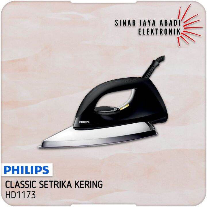 Philips HD1173/80 Classic Setrika Kering - Black | Lazada Indonesia