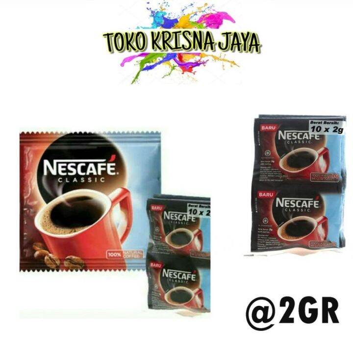 KOPI NESCAFE CLASSIC SACHET 2GR 1 RENCENG ISI 10 BUNGKUS | Lazada Indonesia