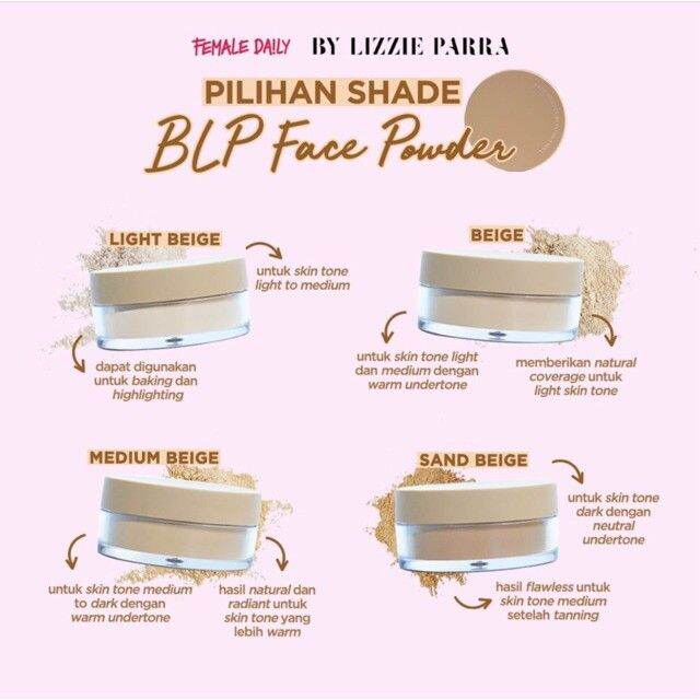 BLP BEAUTY Face Powder By Lizzie Parra Loose Powder Light Beige ...