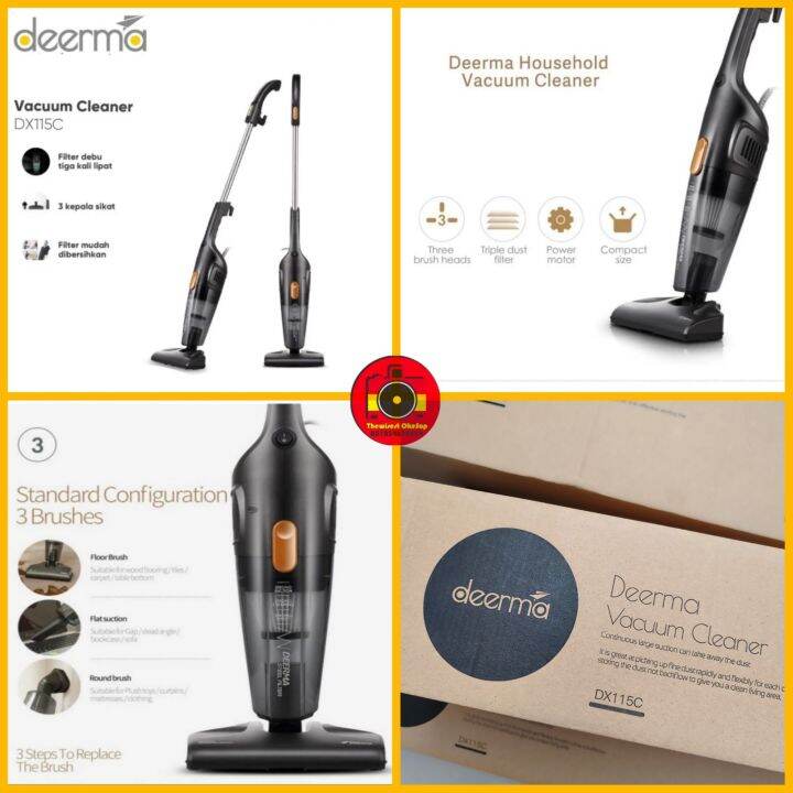 Deerma DX115C Portable Handheld Vacuum Cleaner Vacum Vakum penyedot ...
