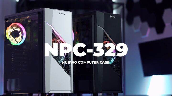 😾NUBWO NPC329 ARTEMIS😾เคสคอมพิวเตอร์เกมมิ่ง มีให้เลือก 2 สี ฝาเคสด้านข้างใส🌀รองรับเมนบอร์ด ATX ...