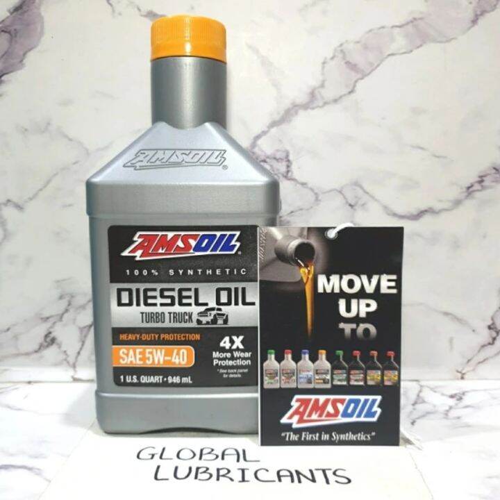 AMSOIL/ AMS OIL Diesel Turbo Truck 5W-40 API CK-4/ CJ-4/ CI-4+ 946mL USA (Oli Mesin Diesel 100% ...