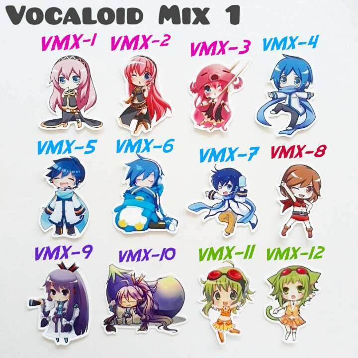 Sticker Vocaloid Mix 1 Merchandise Stiker Luka Kaito Meiko Gakupo Gumi ...