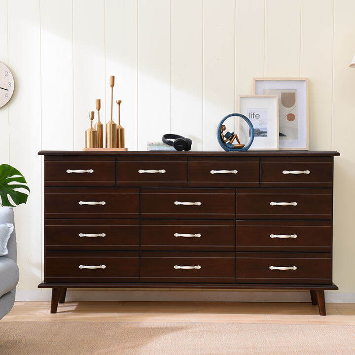 Solid Wood Chest of Drawers Simple Modern Living Room Locker Chest of ...