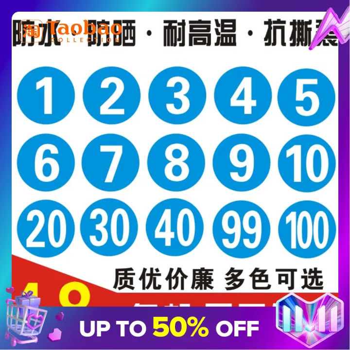 Digital Stickers Paper Woven Number Label Stickers Waterproof PVC ...