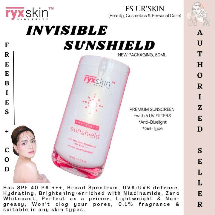 RyxSkin Invisible Sunshield Anti-Blue Light Technology SPF 40 PA+++ UVA ...