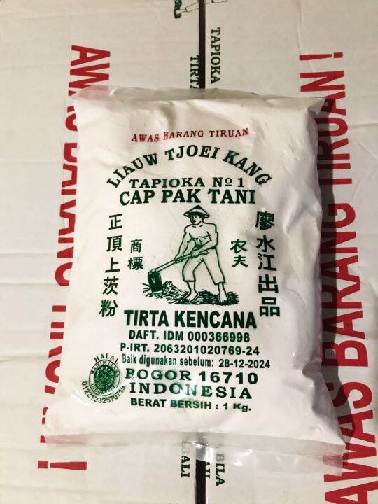 Tepung tapioka Liauw tjoei kang cap pak tani -1kg | Lazada Indonesia