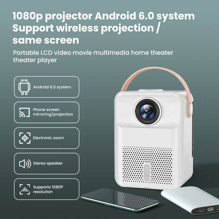 Projector mini portable Android LED 4k ultra hd 1080P 200 inch Screen ...