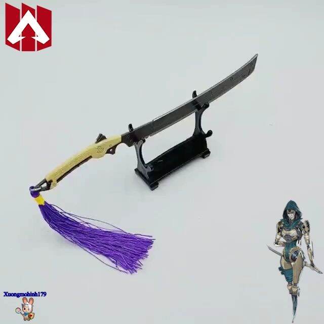 Mô hình sưu tầm Apex Legend Ash Phase breach sword kiếm kim loại 22cm ...