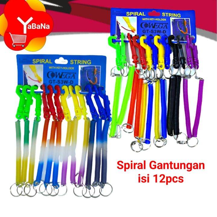 Gantungan Spiral Kunci Motor Spiral string isi 12pcs | Lazada Indonesia