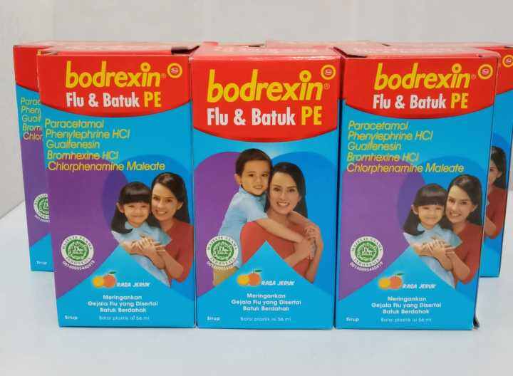 BODREXIN FLU&BATUK PE,Obat Sirup 56ml Untuk Anak (beli 1 atau beli 3 ...