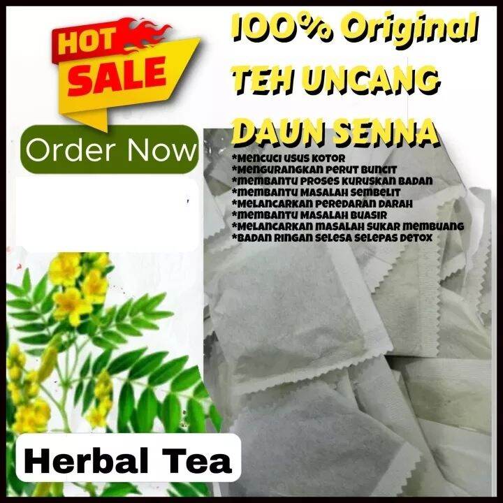 Slimming Tea 💯 Daun Sanna ORIGINAL Detox Tea Uncang Senna Tea Teh Daun ...