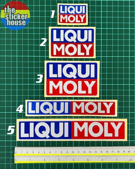 LIQUI MOLY ENGINE OIL LUBRICANTS STICKER CUTTING OVERLAPPING REFLECTIVE ...
