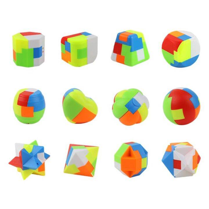 Luban Lock Decompression Lock, 18 Styles, Multiple Fruit Shapes, Puzzle ...