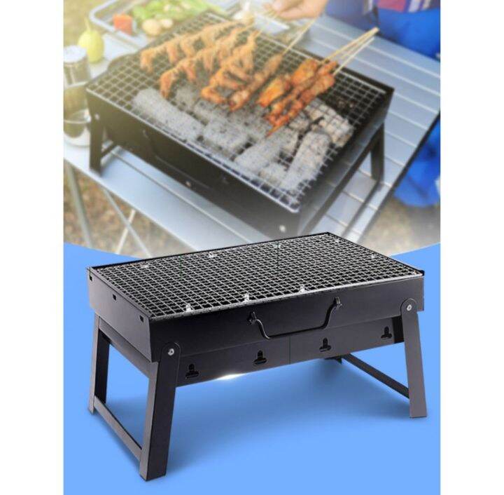 BBQ Grill Arang Boleh Lipat Foldable Mini BBQ Portable Grill Charcoal ...
