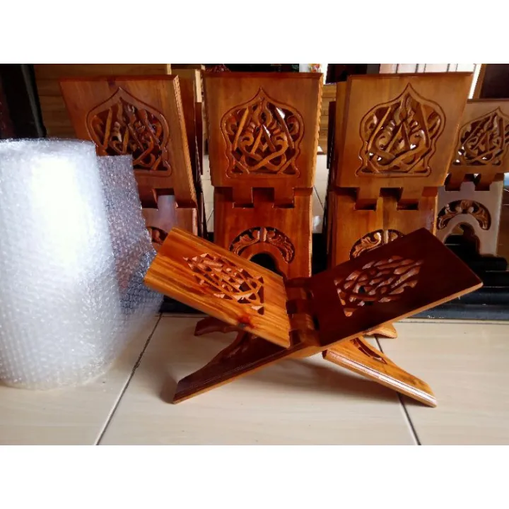 rekak, rehal, rekhal.meja lipat.tempat baca al Qur'an.. motif iqrok ...