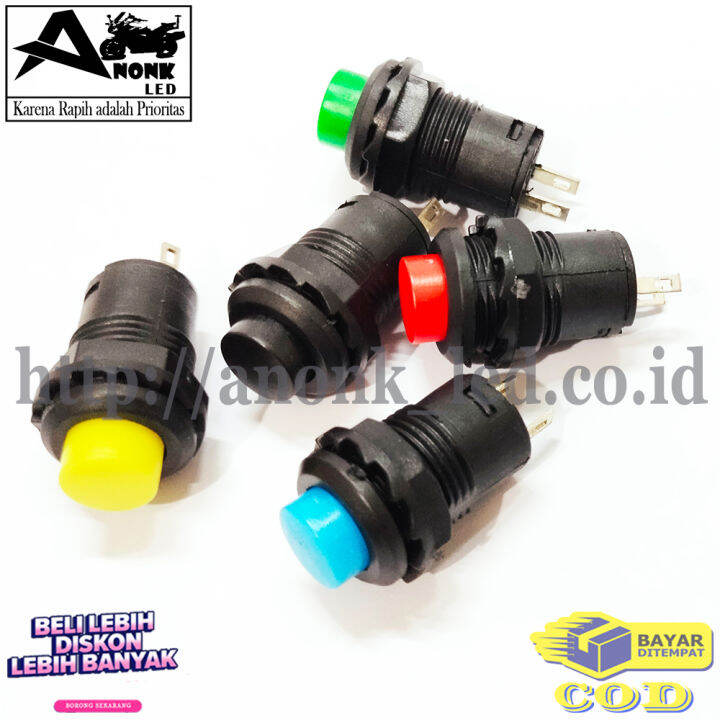 Saklar Bulat Push Button / Tombol Push On / Push On Button Bulat Warna ... Saklar Bulat Push Button / Tombol Push On / Push On Button Bulat Warna ...