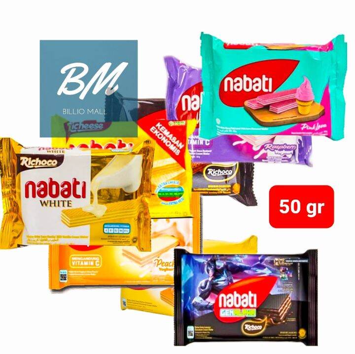 NABATI Wafer Reguler 50 gr / Wafer Nabati Aneka Varian 50 gram - Keju ...