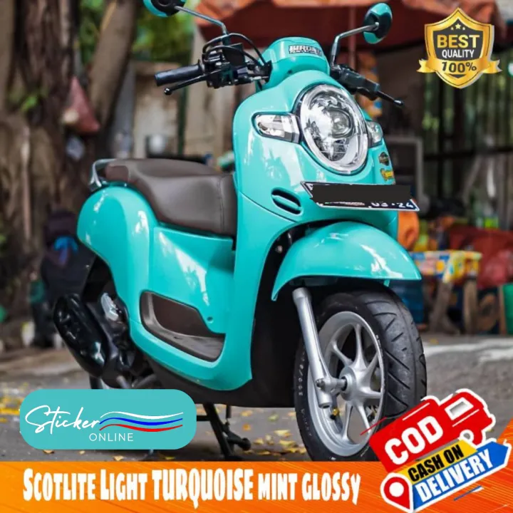 Skotlet hijau tosca glossy sticker warna toska scotlite motor warna ...
