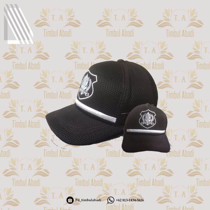 pd.timbulabadi topi Pdl satpam logo & list warma putih,bahan jaring ...