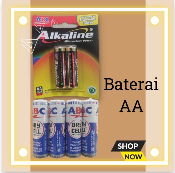 baterai ABC biru AA Baterai jam dinding | Lazada Indonesia