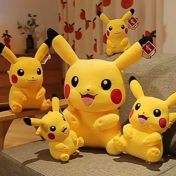 โปเกม่อนลิขสิทธิ์แท้ Pikachu ตุ๊กตาของเล่นตุ๊กตาสำหรับตุ๊กตานอนเด็ก ...