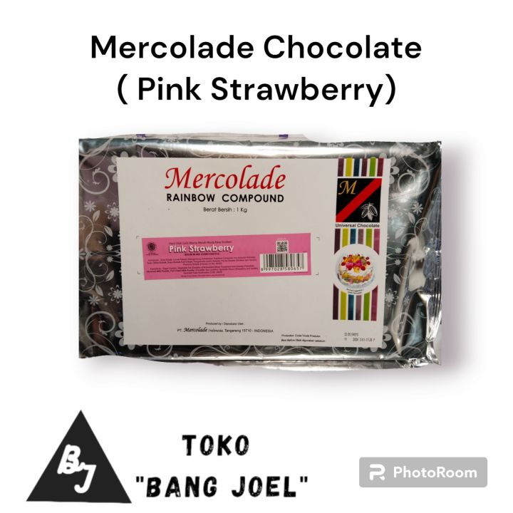 mercolade chocolate compound rainbow pink Strawberry 1kg / coklat warna ...