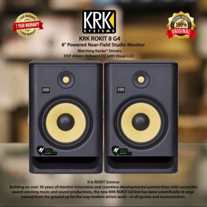 KRK Rokit 8 G4 Studio generasi 4 original | Lazada Indonesia