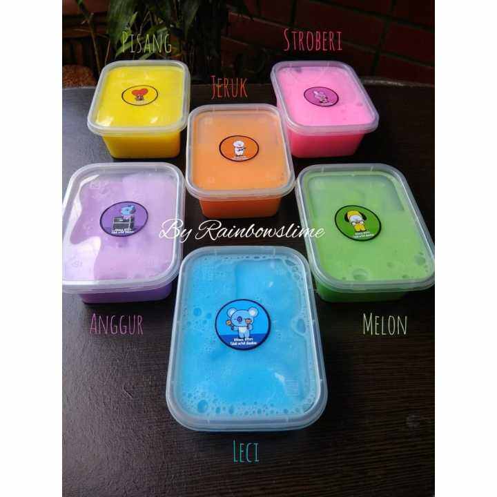Slime Tofu 200ml / Slime Bt21 / Slime Wangi Buah / Grosir Slime ...