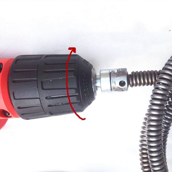 5/10m Sewer Dredging Spring Electric Drill Drain Cleaner Machine ...