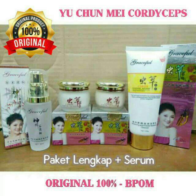 CREAM YU CHUN MEI CORDYCEPS - PAKET LENGKAP PLUS SERUM - ORIGINAL 100% ...