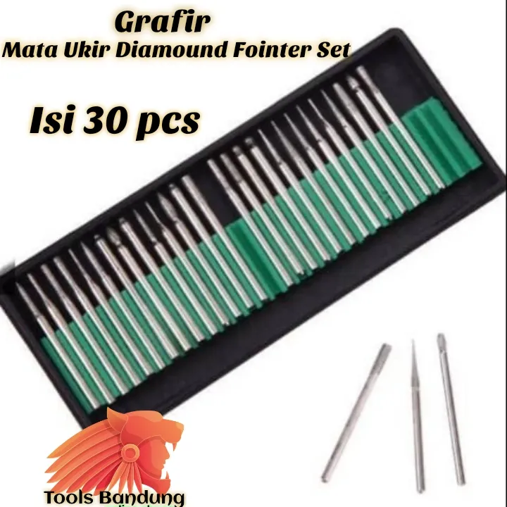 Alat Grafir Diamond Blurr Isi 30 Pcs Mata Grafir Mini Grinder / Diamond ...