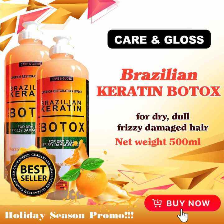 HAIR BOTOX BRAZILIAN KERATIN 500ML by (care&gloss) | Lazada PH