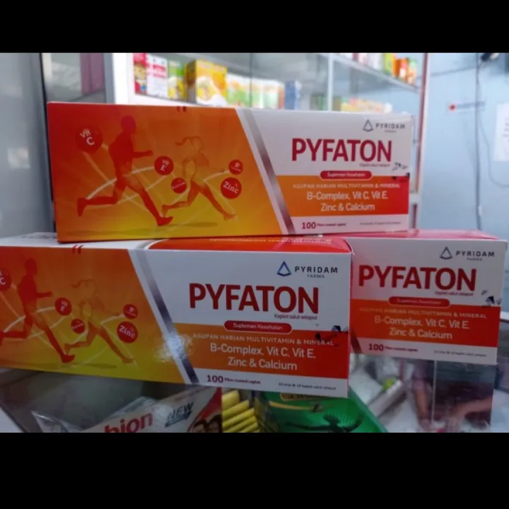 PYFATON multivitamin plus zinc mirip zegavit, becomzet harga per strip ...