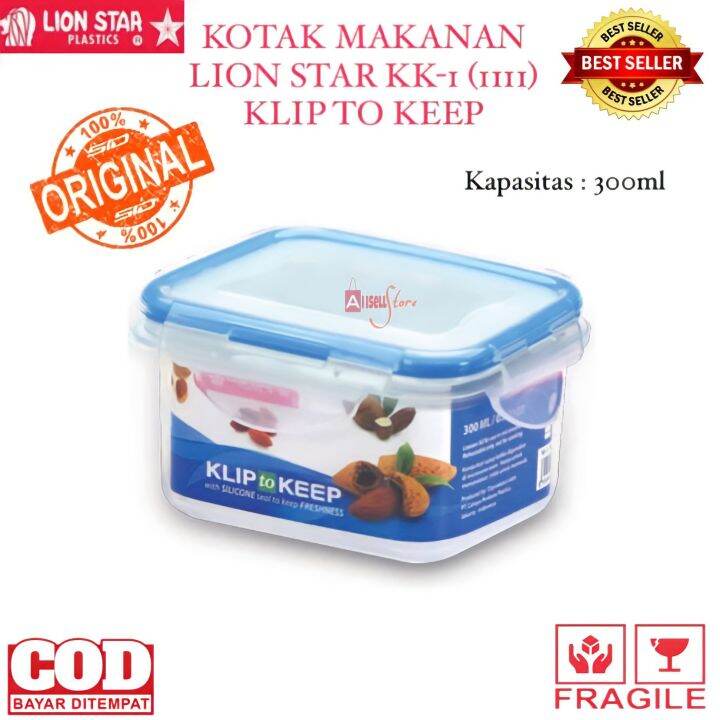 ( BISA COD ) PROMO Lion Star KK-1 (1111) Klip To Keep 300ml / Tempat ...