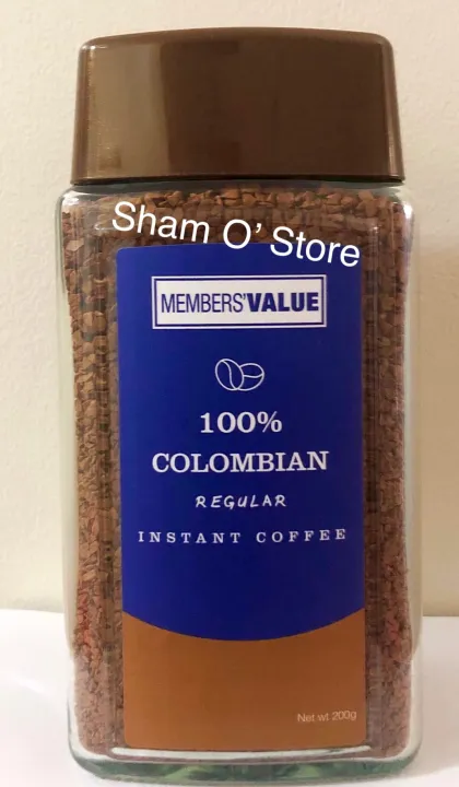 MEMBERS’ VALUE 100% Colombian Regular Instant Coffee 200G | Lazada PH