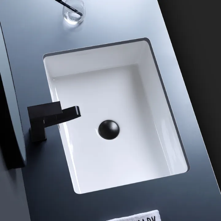 Nordic Embedded Flat Rectangular Ceramic Undercounter Basin Size ...