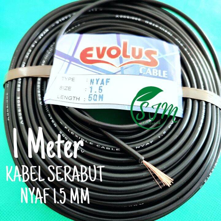 KABEL NYAF 1.5MM HITAM SERABUT (HARGA PER METER) KABEL SERABUT 1.5MM | Lazada Indonesia