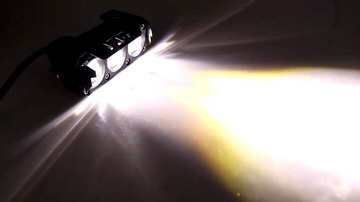 Mini Driving Lights led White+Yellow waterproof light One Pair 3 eyes ...