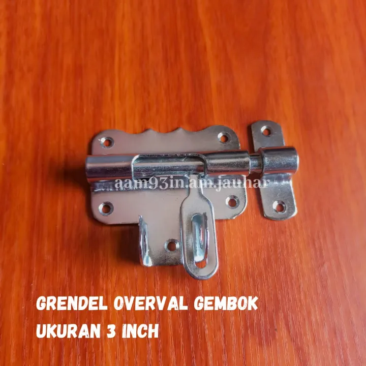 Grendel Overval Overpal Operval Operpal 3 inch tebal 1,5 mm baja Crom ...