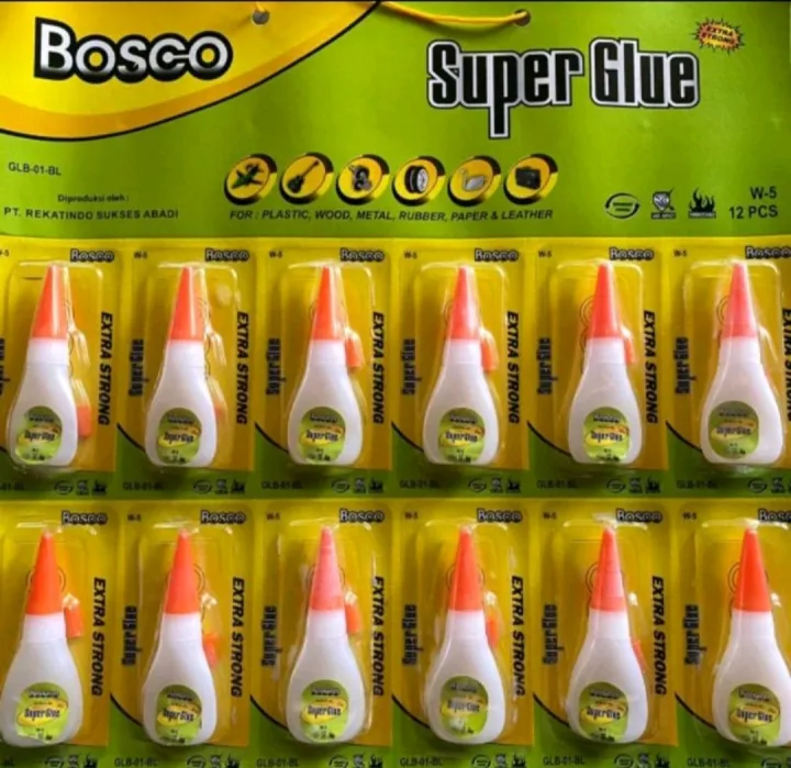 lem super glue cair Bosco isi 12 /lem serbagun | Lazada Indonesia