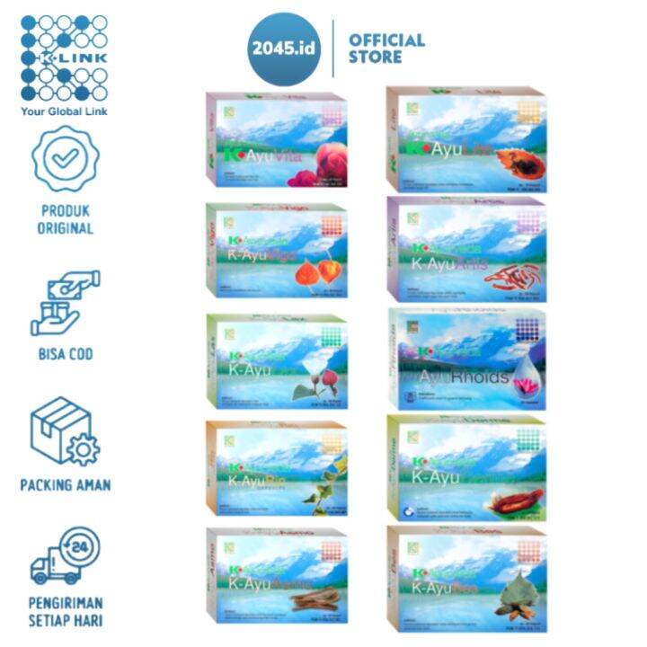 K-AYURVEDA SERIES LENGKAP KLINK (AYULAX AYURHOIDS AYULITE AYUVIGO ...