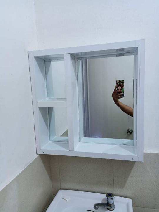 Bathroom Mirror Rack Aluminum 50cm x 50cm | Lazada PH